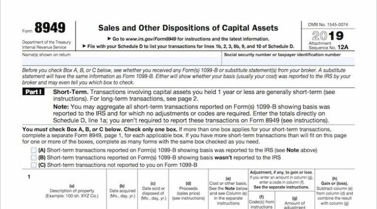 How to Use Form 8949 for Cryptocurrency Taxes | Ledgible