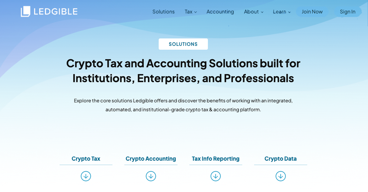 Cryptocurrency Tax and Accounting Solutions | Ledgible